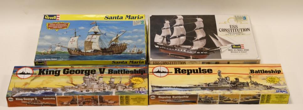4 Models MPC Battleships and Revell Sailing Ship - Apr 24, 2020 | Kraft ...