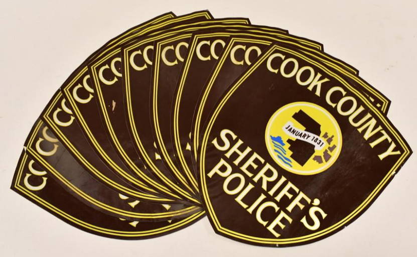 (9) Cook Co. Illinois Sheriff's Police Car Decals