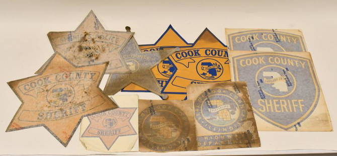 (9) Cook Co. Illinois Sheriff's Police Car Decals