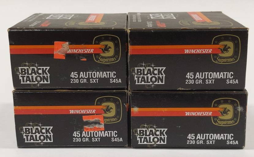 65 Rounds Winchester Black Talon .45 Auto Ammo