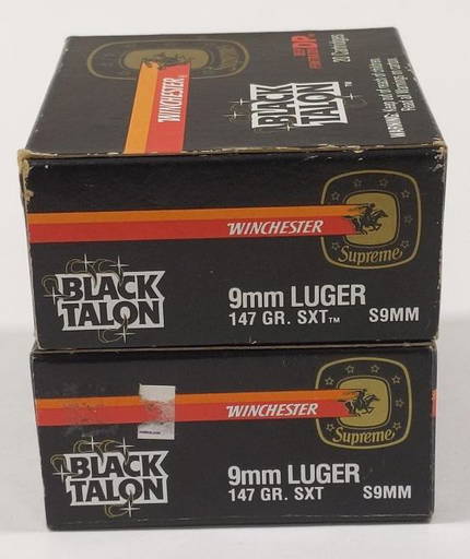 40 Rounds Of Winchester Black Talon 9mm Ammunition