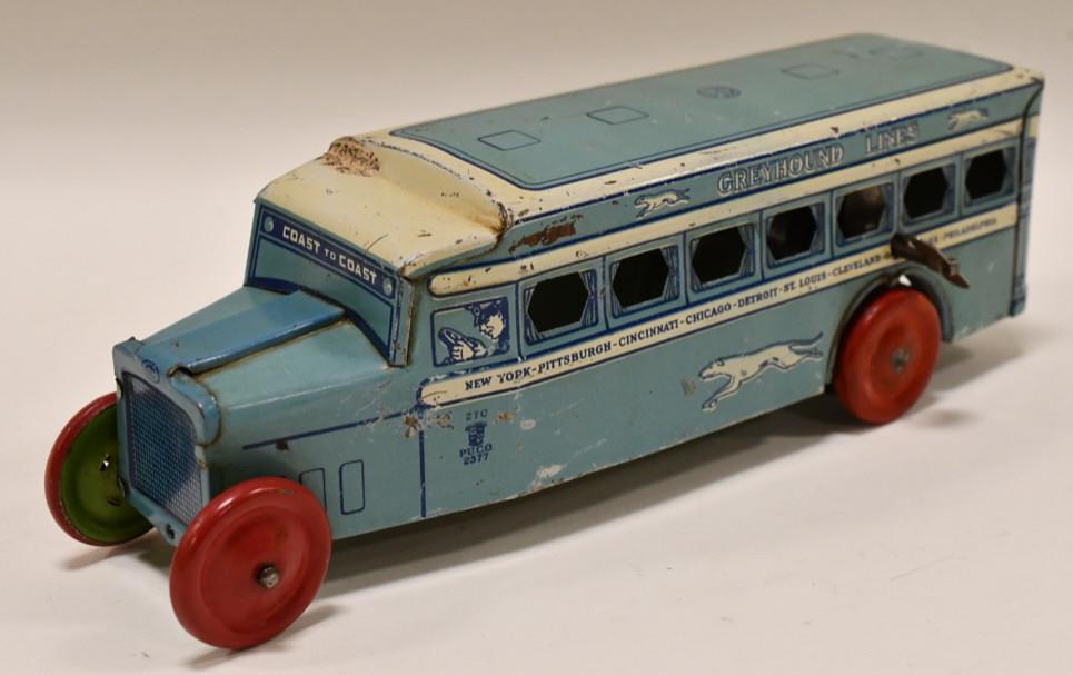 J. Chein Tin Litho Windup Greyhound Lines Bus - Jan 29, 2021 | Kraft ...