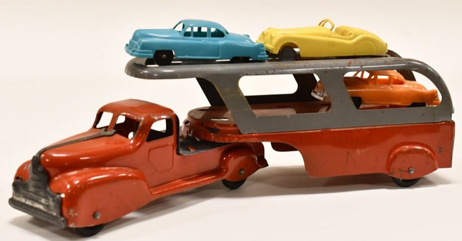 Marx Car Carrier Truck and Trailer w/ Cars - Jan 29, 2021 | Kraft ...