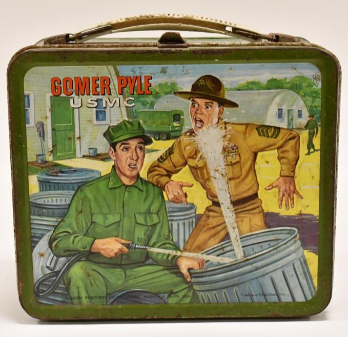 1966 GOMER PYLE USMC LUNCH BOX - Apr 01, 2015 | Soulis Auctions in MO
