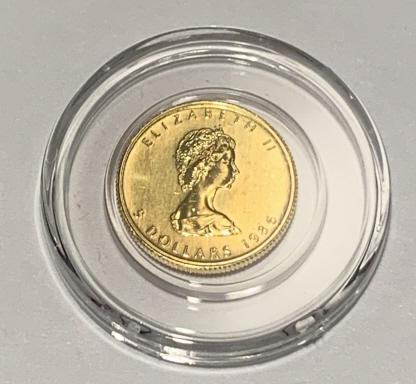 1986 Canadian Maple Leaf 1/10oz Gold Coin