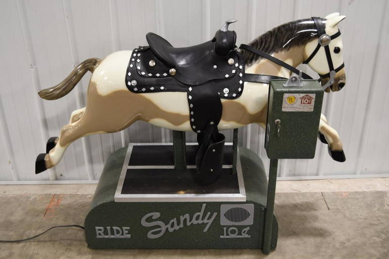 Vintage 10¢ Coin Op Sandy The Horse Kiddie Ride