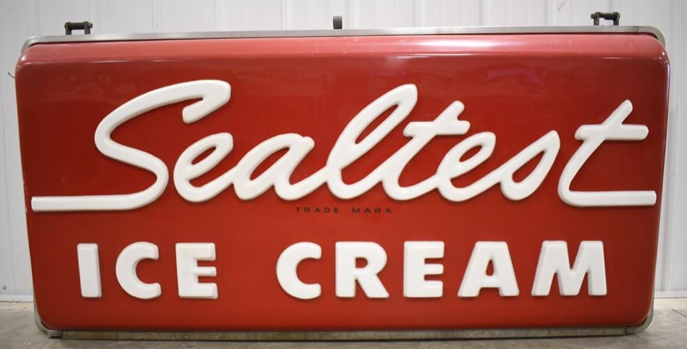 6ft Double Sided Sealtest Ice Cream Lighted Sign