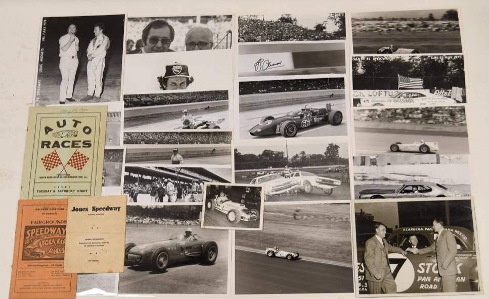 Lot Of Vintage Racing Photos & Programs