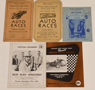Lot Of 1940s Automotive Racing Programs