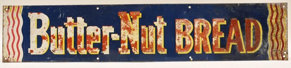 Vintage Sst Embossed Butter Nut Bread Adv Sign