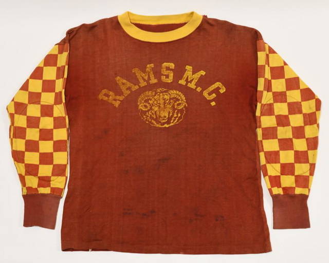 1950s Rams Motorcycle Club Champion Racing Jersey - Jan 30, 2021 | Kraft Auction Service in IN