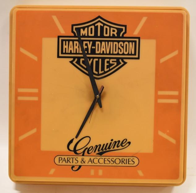 Vintage Harley Davidson Dualite Advertising Clock