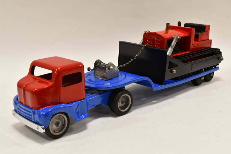 Custom Tonka Coe Truck W Lowboy And Bulldozer