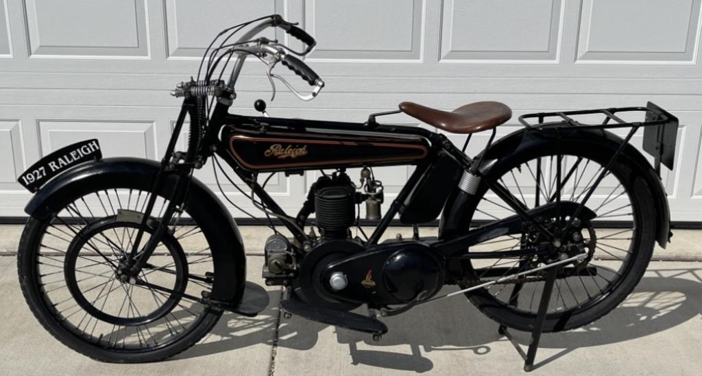 1927 Raleigh Flat Tank Motorcycle - May 23, 2021 | Kraft Auction ...