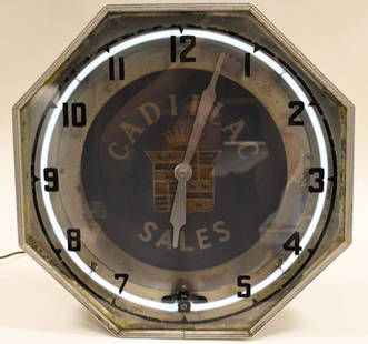 Action Ad Clock Neon