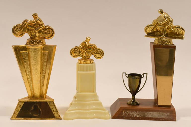 (3) 1950s / 1960s Motorcycle Racing Trophies
