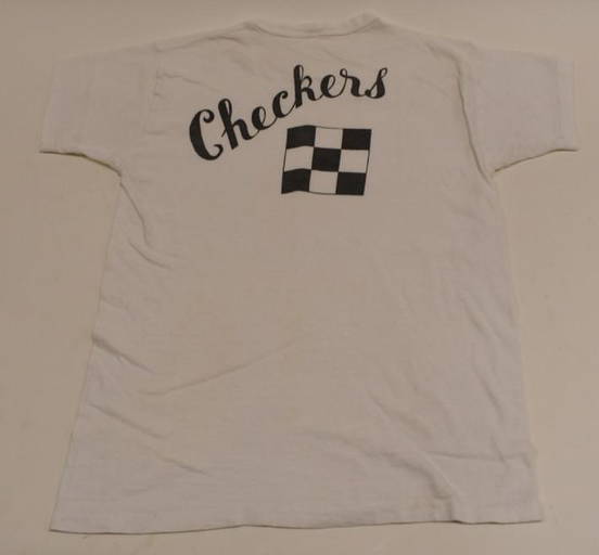 Vintage 1960s Checkers Motorcycle Club Race Shirt