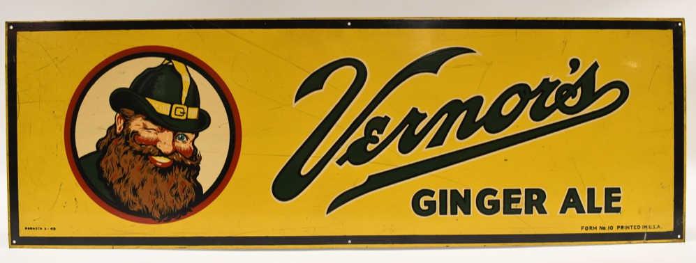 Vintage Sst Vernor's Ginger Ale Advertising Sign
