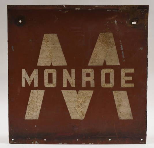 Vintage Chicago Monroe Street Sign