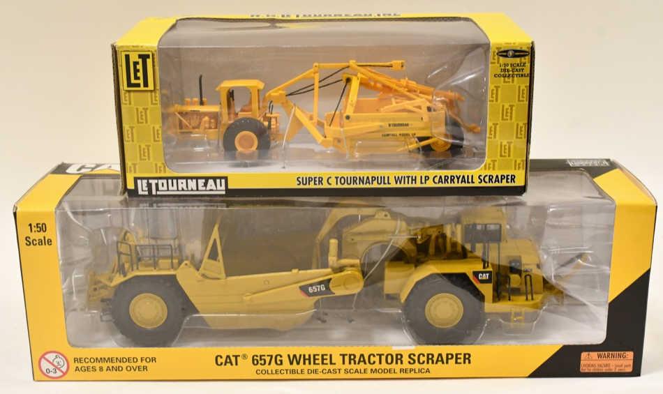 1/50 Letourneau Carryall Scraper & Cat Scraper