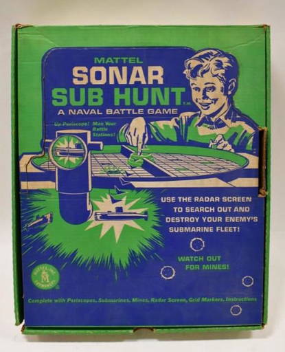 Mattel Sonar Sub Hunt Naval Battle Game W/ Box