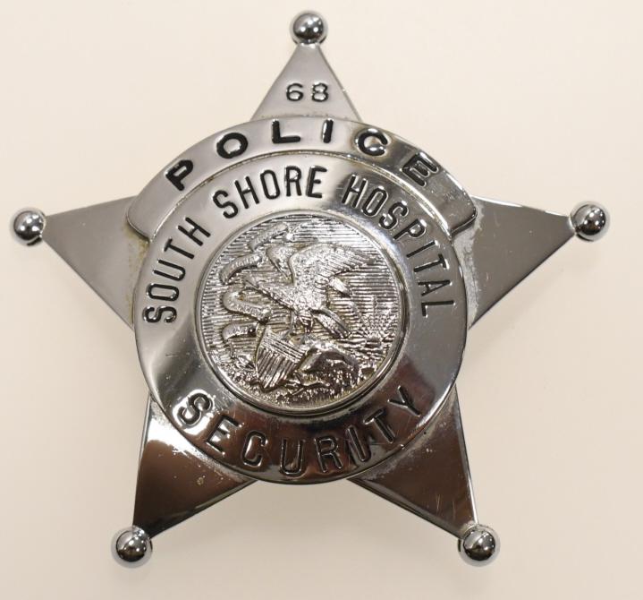 South Shore Hospital Police Security Badge No.68