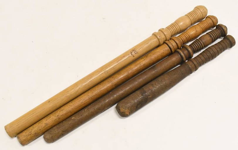 Vintage Wooden Police Batons & Billy Club