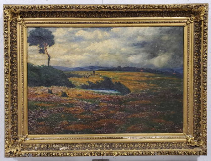 William Ritschel Landscape w/ Sheep Oil on Canvas (#4227) on Jan 15 ...