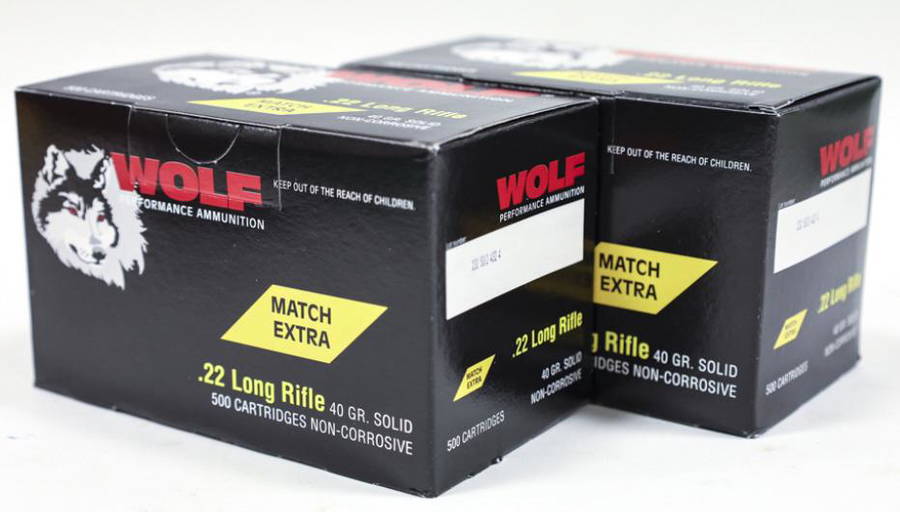 1000 Rounds Wolf Match Extra .22 LR Cartridges - Jan 16, 2022 | Kraft ...