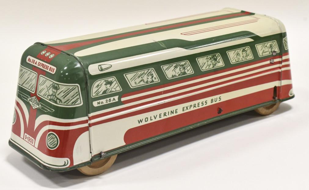 Tin Litho Push Windup Wolverine Express Bus - Jan 28, 2022 | Kraft ...