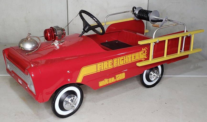 Restored Amf Fire Fighter Unit No. 508 Pedal Car