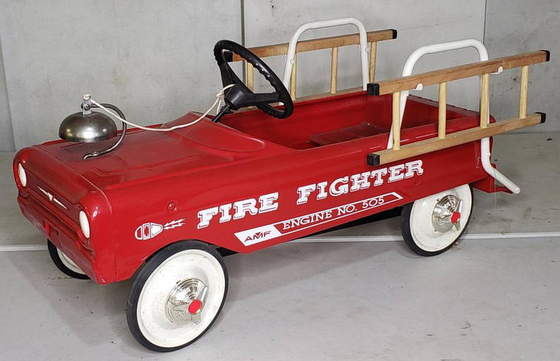 Restored Amf Fire Fighter Engine No. 505 Pedal Car