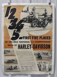 Vintage Harley Davidson Poster
