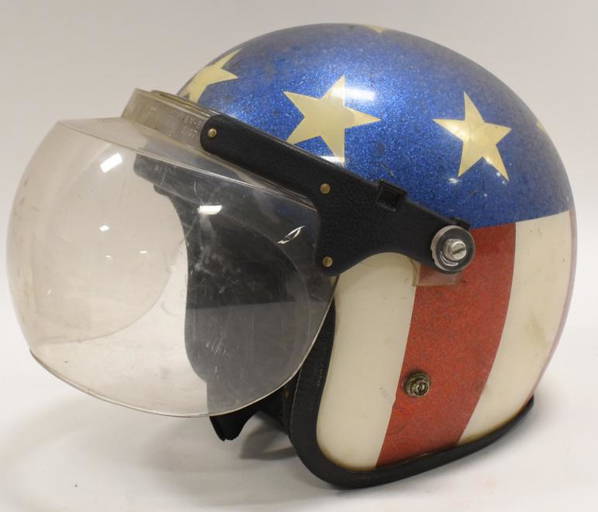 Vtg Stars & Stripes Easy Rider Motorcycle Helmet