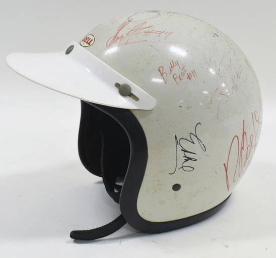 Bell Super Magnum Helmet Signed By Indy Car Racers