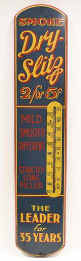 Early Sst Dry Slitz Tobacco Adv Thermometer