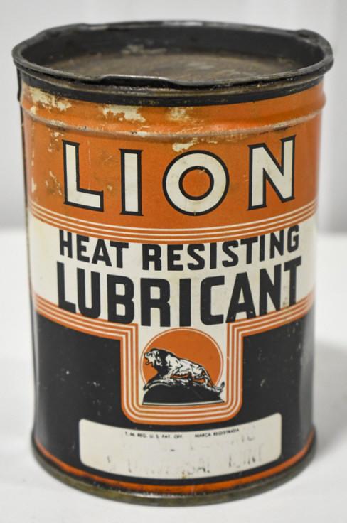 Vintage Lion Oil Co. 1 Pound Lubricant Can