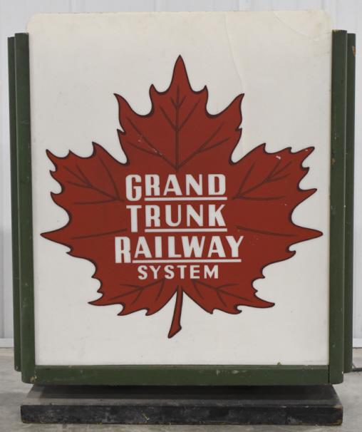Vintage Grand Trunk Railway System Lighted Sign