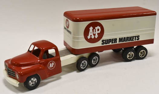 Marx 1950's A & P Supermarket Truck And Trailer