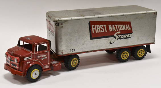 Marx First National Stores Truck & Trailer In Box