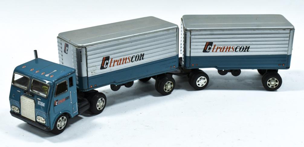 Japan Tin Friction TransCon Truck w Double Trailer - Oct 22, 2022 ...