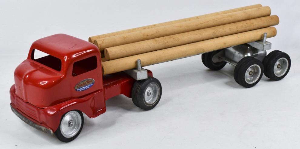Tonka Cabover Truck With Log Hauler Trailer