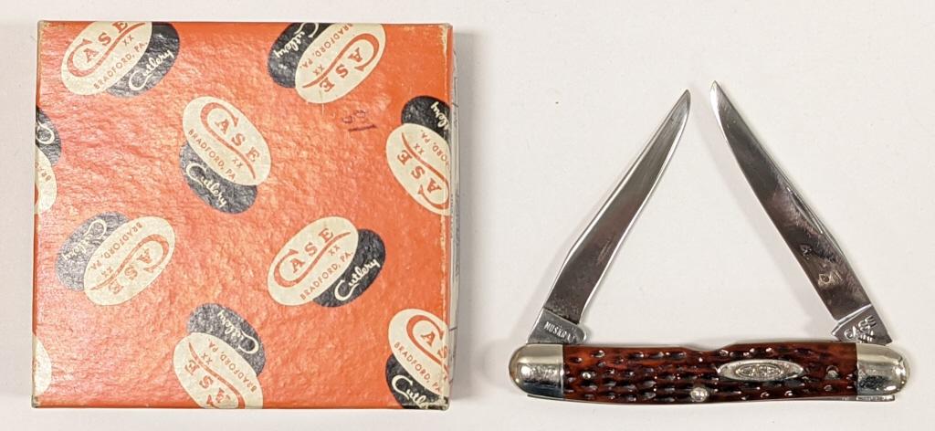 1940 64 Case Xx Red Bone Muskrat Knife W/box
