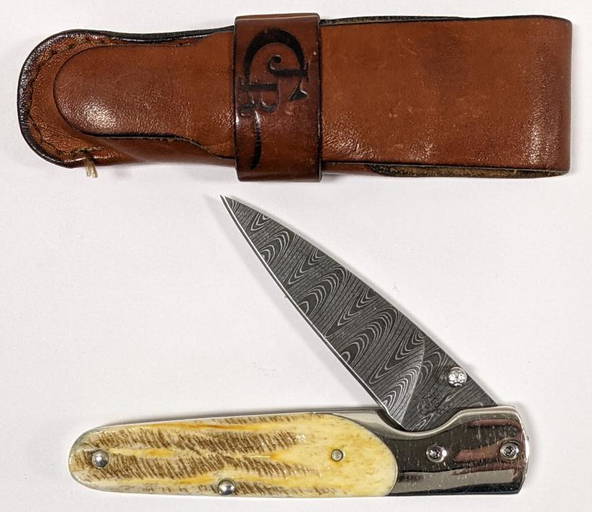 2006 Case 6.5173L Damascus Slimlock Knife w/Sheath (#2263) on Jan 07 ...