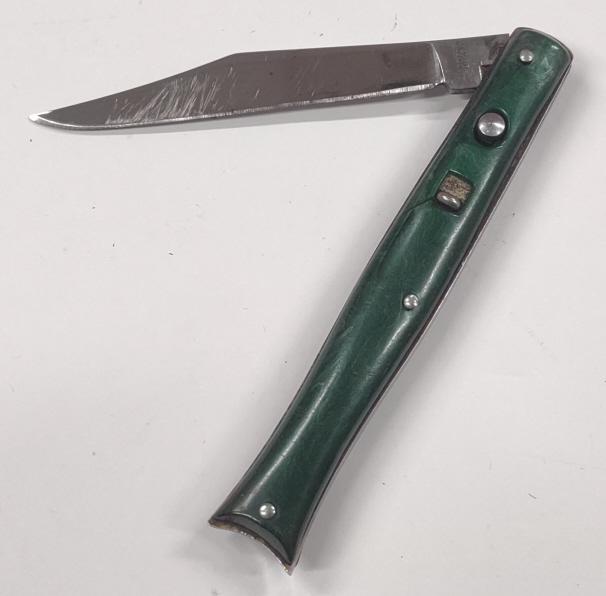 Vintage Edgemaster Green Handle Switchblade Knife