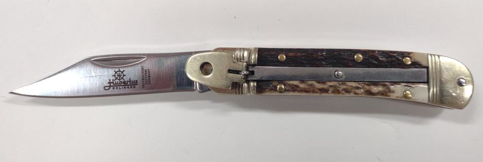 German Hubertus Stag Automatic Switchblade Knife