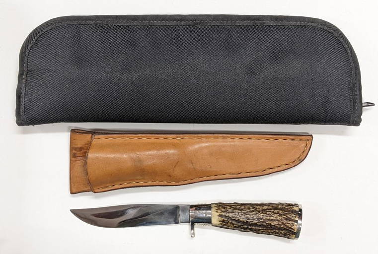 1969 Custom La Dow Johnston Stag Hunting Knife