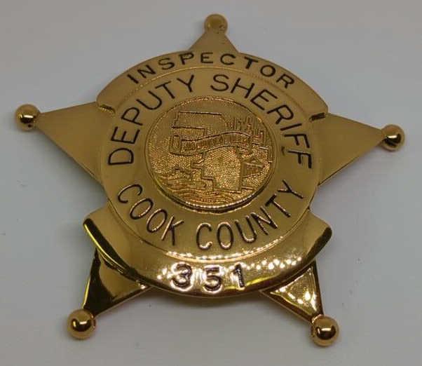 Obsolete Cook Co Deputy Sheriff Inspector Badge (#5382) on Jan 06, 2023 ...