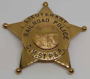 Indianapolis Police Badge/pin Lieutenant Gold Tone