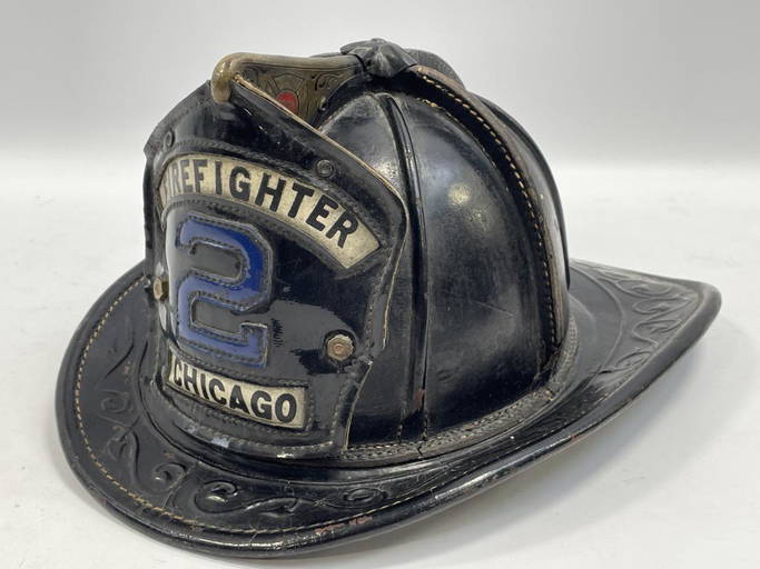 Vintage Chicago Fire Department Leather Helmet (#5843) on Jan 06, 2023 ...
